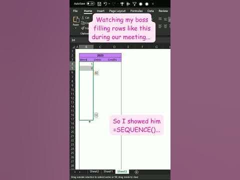 How to use the SEQUENCE function in MS Excel! #excel #exceltips #exceltipsandtricks # ...