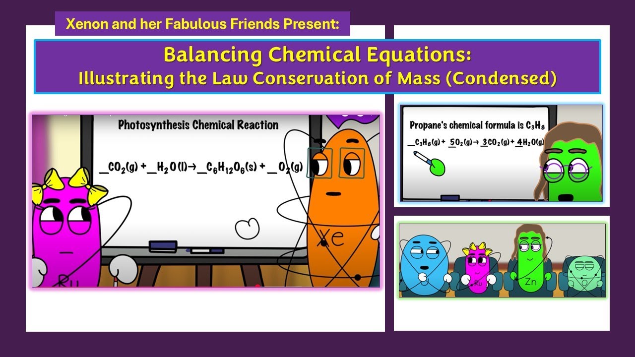 Balancing Chemical Equations: Conservation of Mass (Condensed) - YouTube