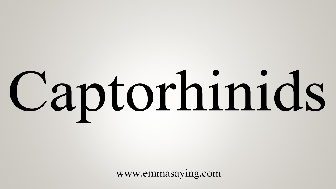 How To Say Captorhinids - YouTube