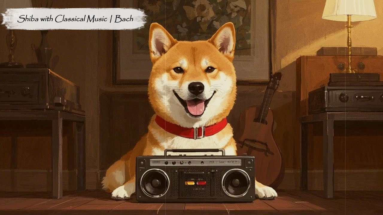 Shiba with Classical Music | Bach | Relaxation - YouTube