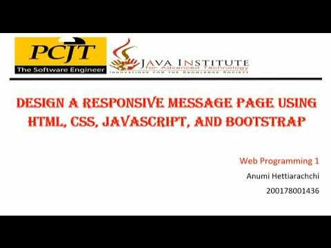 37.Design a responsive message page - YouTube