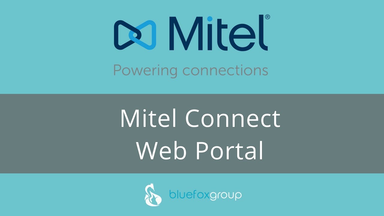 Mitel Connect Cloud Web Portal End User Overview and Training - YouTube