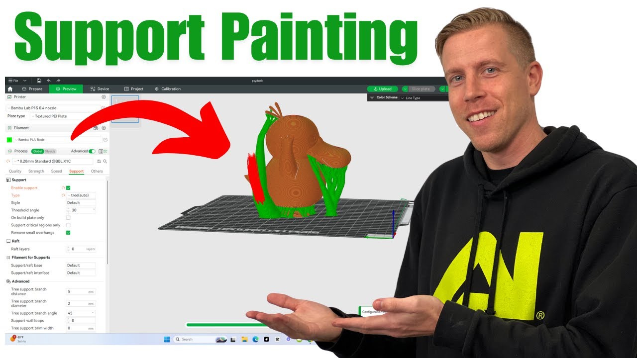 How to Use Support Painting in Bambu Studio - YouTube
