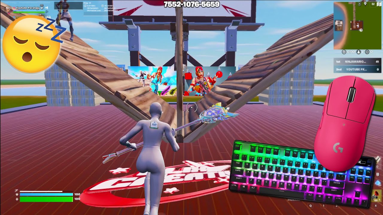 ASMR 😴 1v1 CLIX Build fight gameplay (Fortnite KBM ASMR) - YouTube