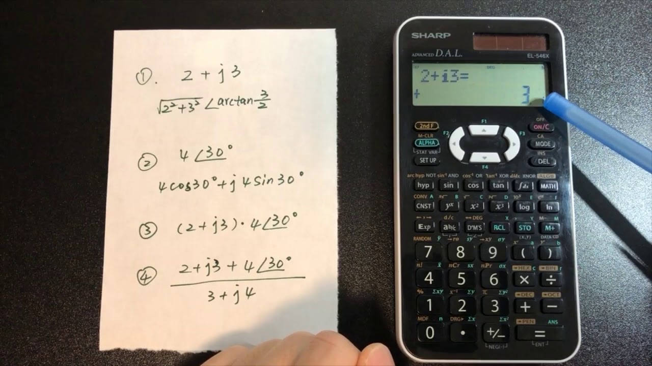 Sharp EL-546X Complex Algebra - YouTube