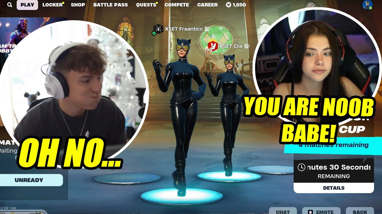 Fraanticc & Clix Best Couple In Fortnite... She Carries Him In ...