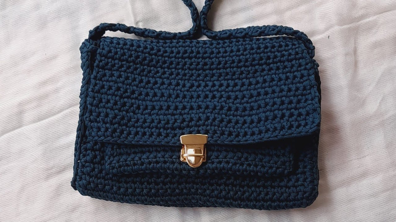 Easy crochet side bag part 6 - YouTube