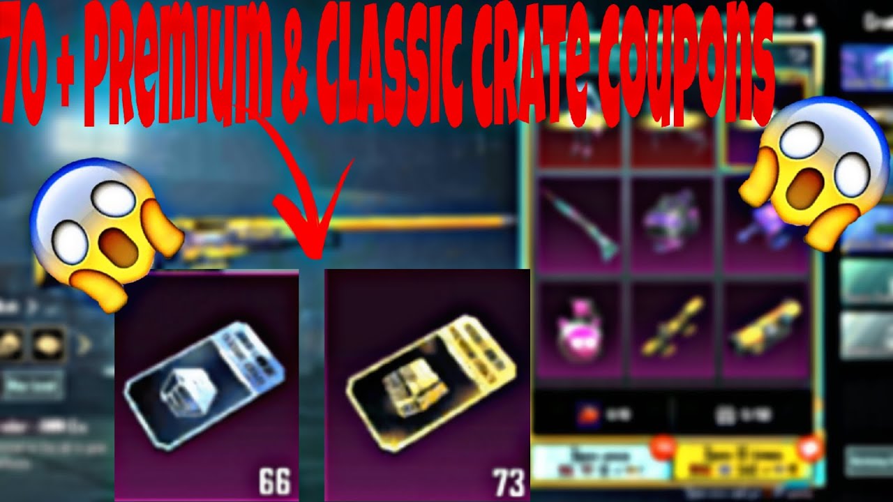 70 Premium & Classic COUPONS | NEW PREMIUM CRATE | PUBG MOBILE - YouTube