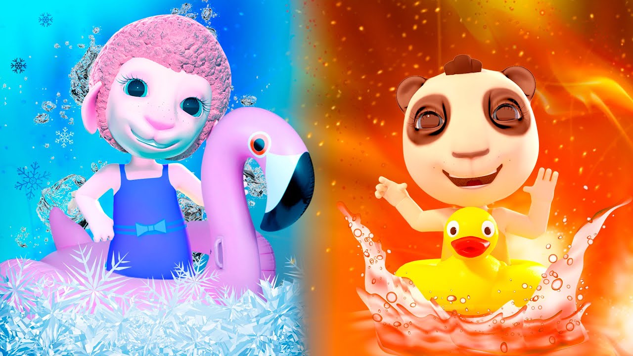 Hot vs Cold Inflatable Swimming Pool | Funny New Cartoon for kids ...