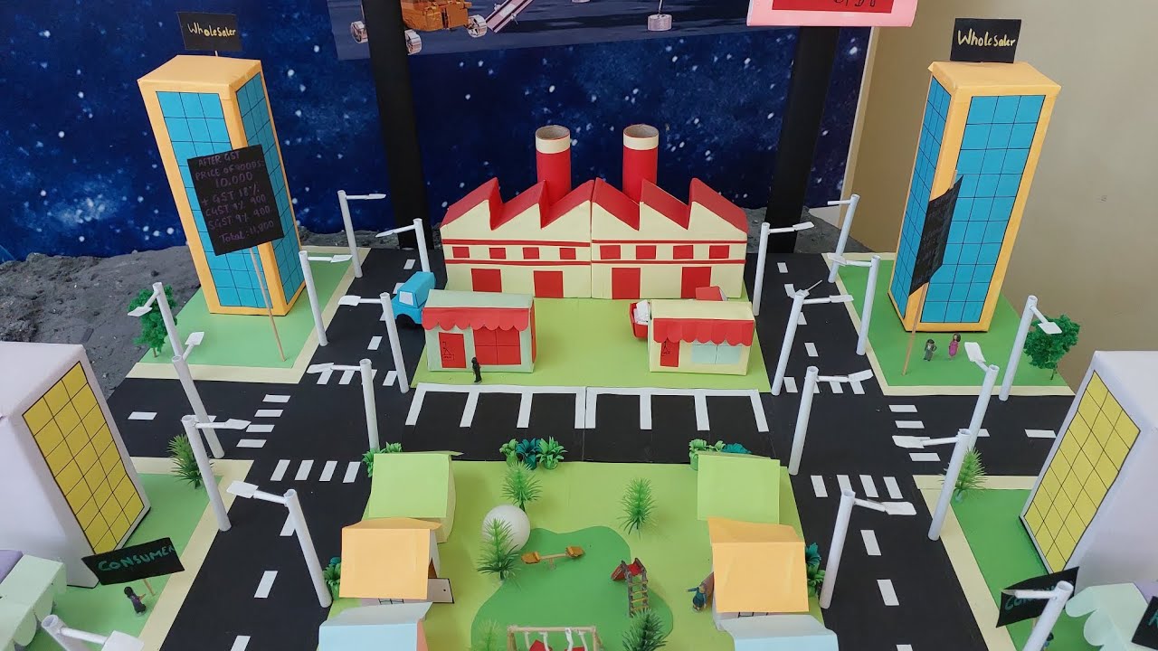 3 D model of industrial area | school project for students | model ...