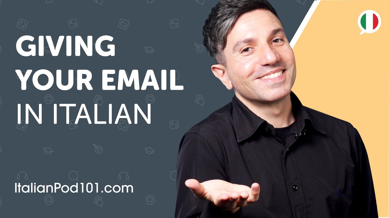 Learn How to Give Your Email Address in Italian | Can Do #20 - YouTube