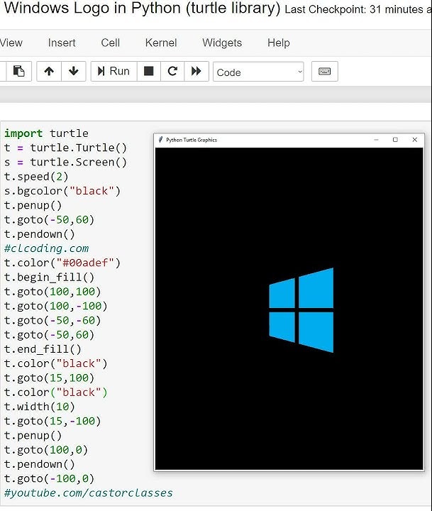 Windows Logo in Python turtle library - YouTube