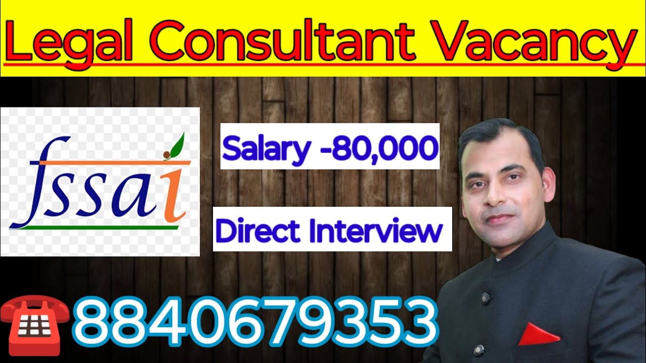 Legal Consultant Vacancy Out In FSSAI /Legal Vacancy /#fssai #vacancy ...