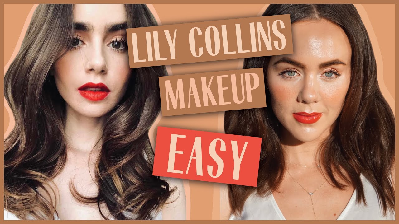 RED LIP LILY COLLINS MAKEUP TUTORIAL | COLLAB + GIVEAWAY WITH ...