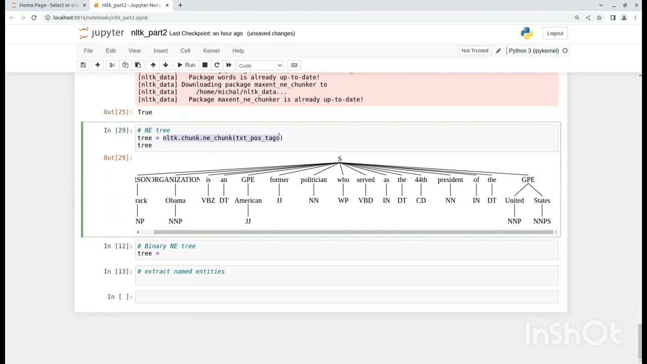 Basic Language Processing with Python's NLTK Package | Part 2 | POS, Chunking, Chinking, NER ...