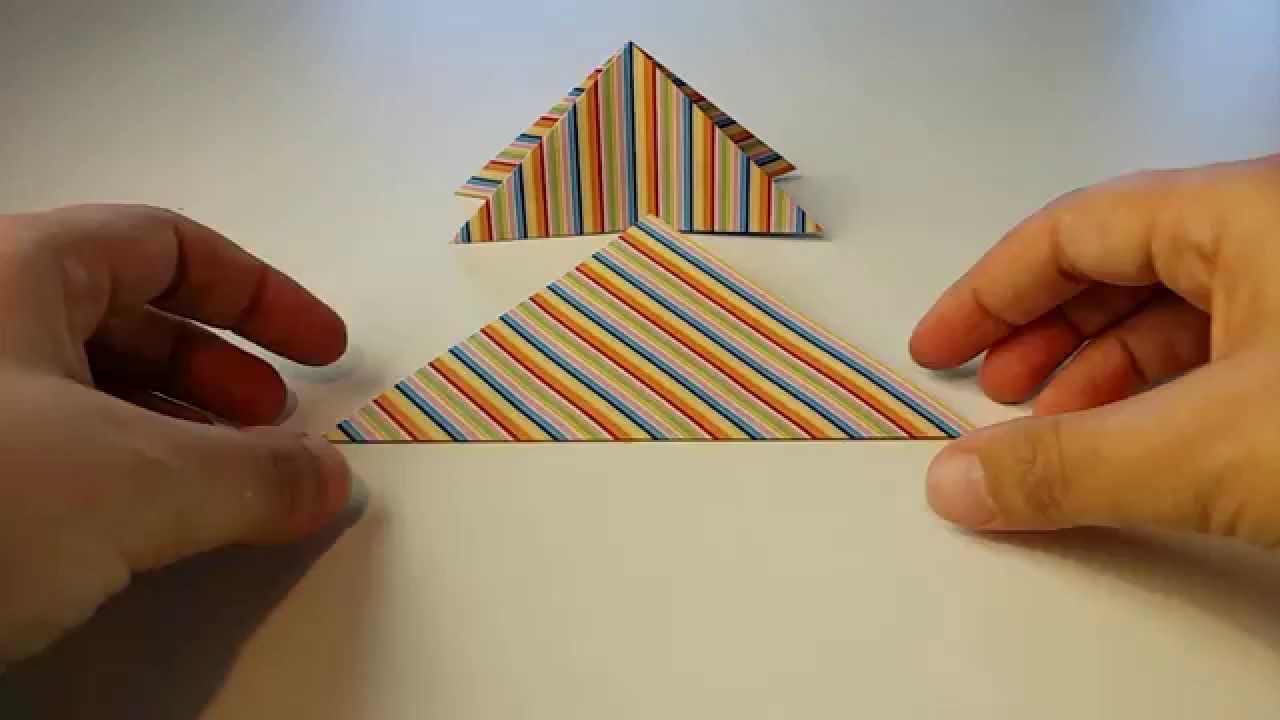 Waterbomb base | Triangle base | Origami tutorial for beginners - YouTube
