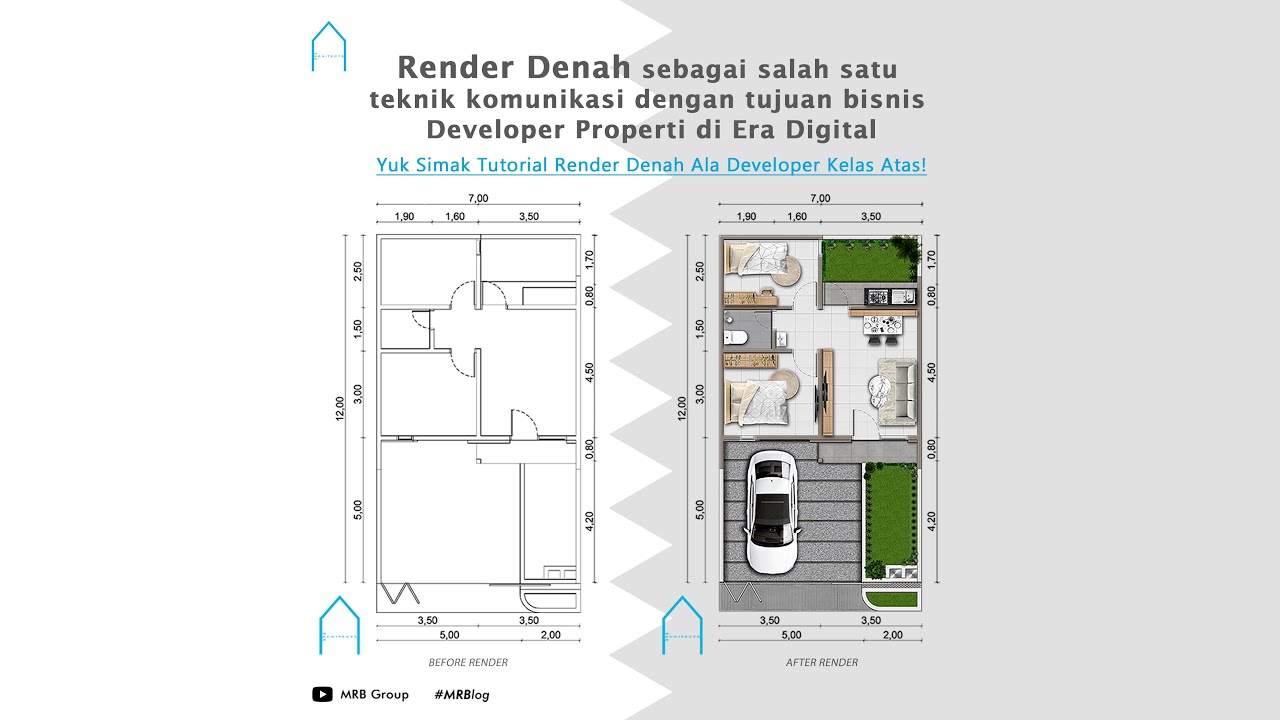 Tutorial Render Denah Ala Developer Properti Kelas Atas - YouTube