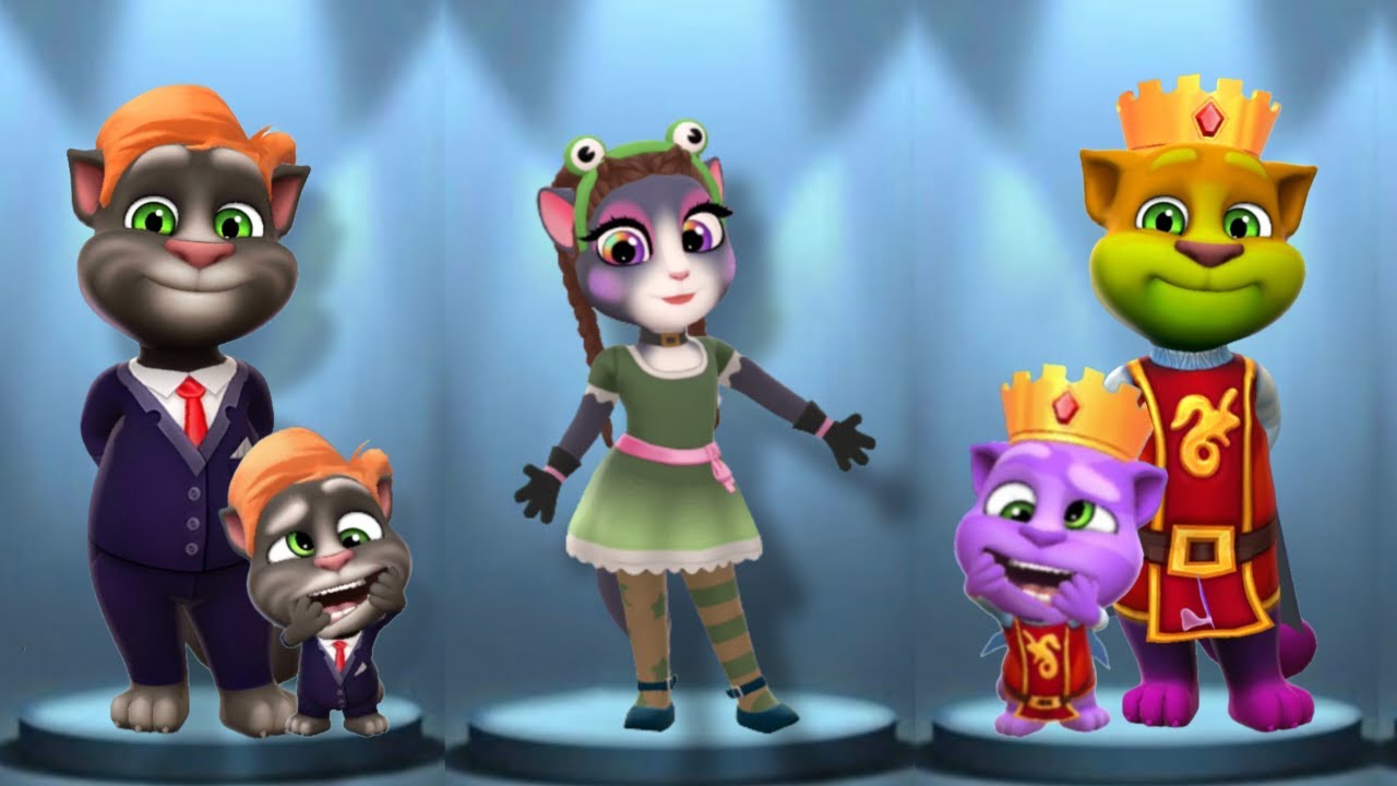 My talking tom's Fur vs my talking angela 2 vs Candy Fur Tom - YouTube