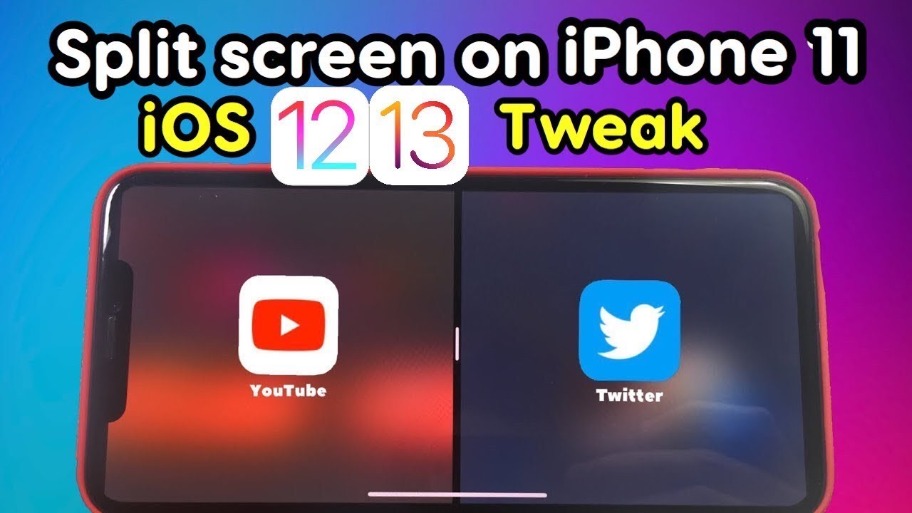 تويك الحصول على نوافد على ال iPhone (split screen/multitasking) - YouTube