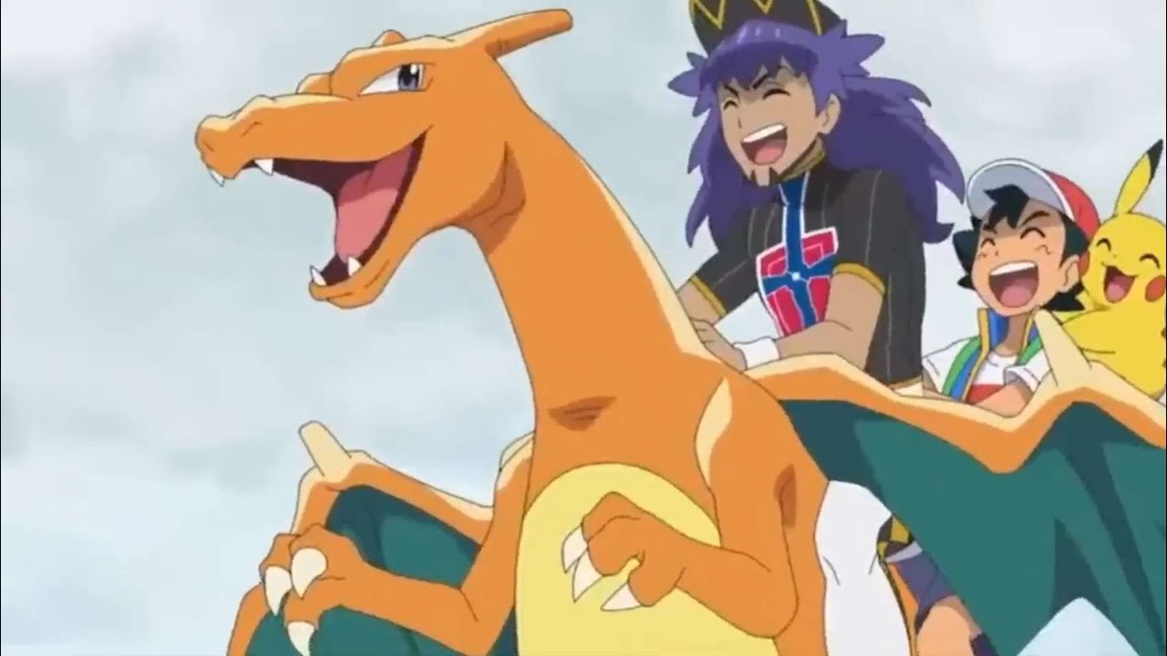 TWICE ANIME : LEON VS FLINT // ASH TRANING WITH LEON FOR MASTER 8 # ...