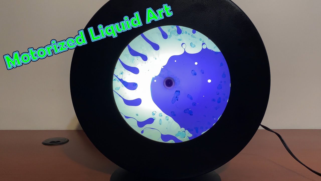 Micro Art: Motorized Rotating Liquid Lamp Kinetic Art Gadgetify - YouTube