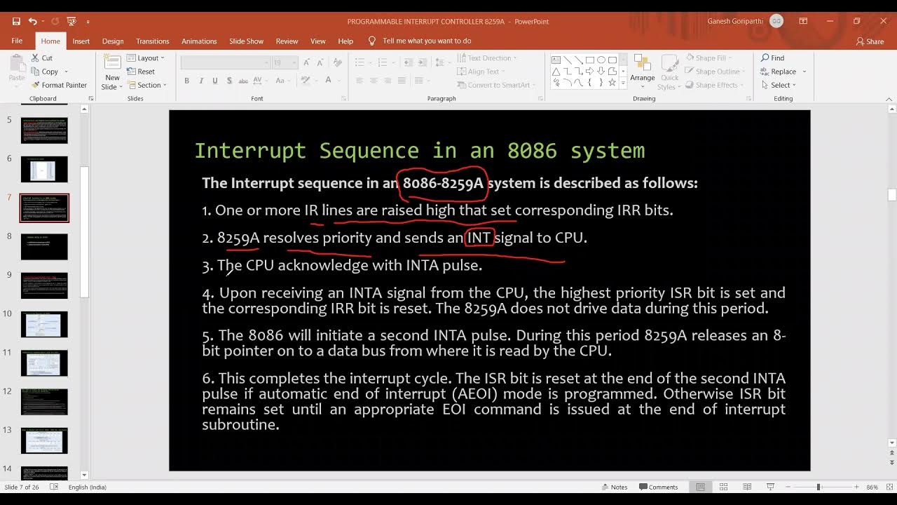 priority interrupt controller 8259|| initialization command words 1,2 ...