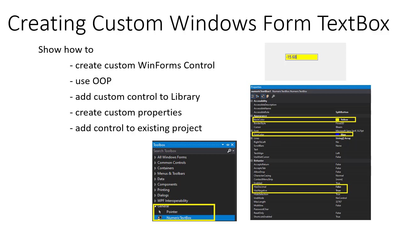 C Projects For Beginners Custom Winforms Controls Textbox 15 Youtube 9071