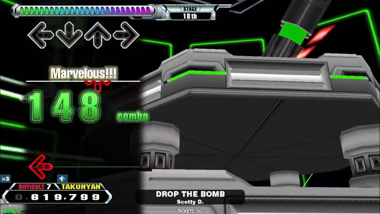【DDR GRAND PRIX】DROP THE BOMB【DIFFICULT】 - YouTube