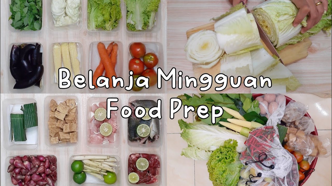 Food Preparation Untuk Seminggu | Belanja Mingguan Untuk 2 Orang | Food ...