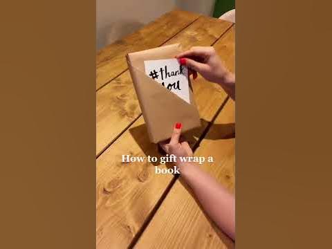 How to gift wrap a book #diy #gift #wrap #book #shorts - YouTube
