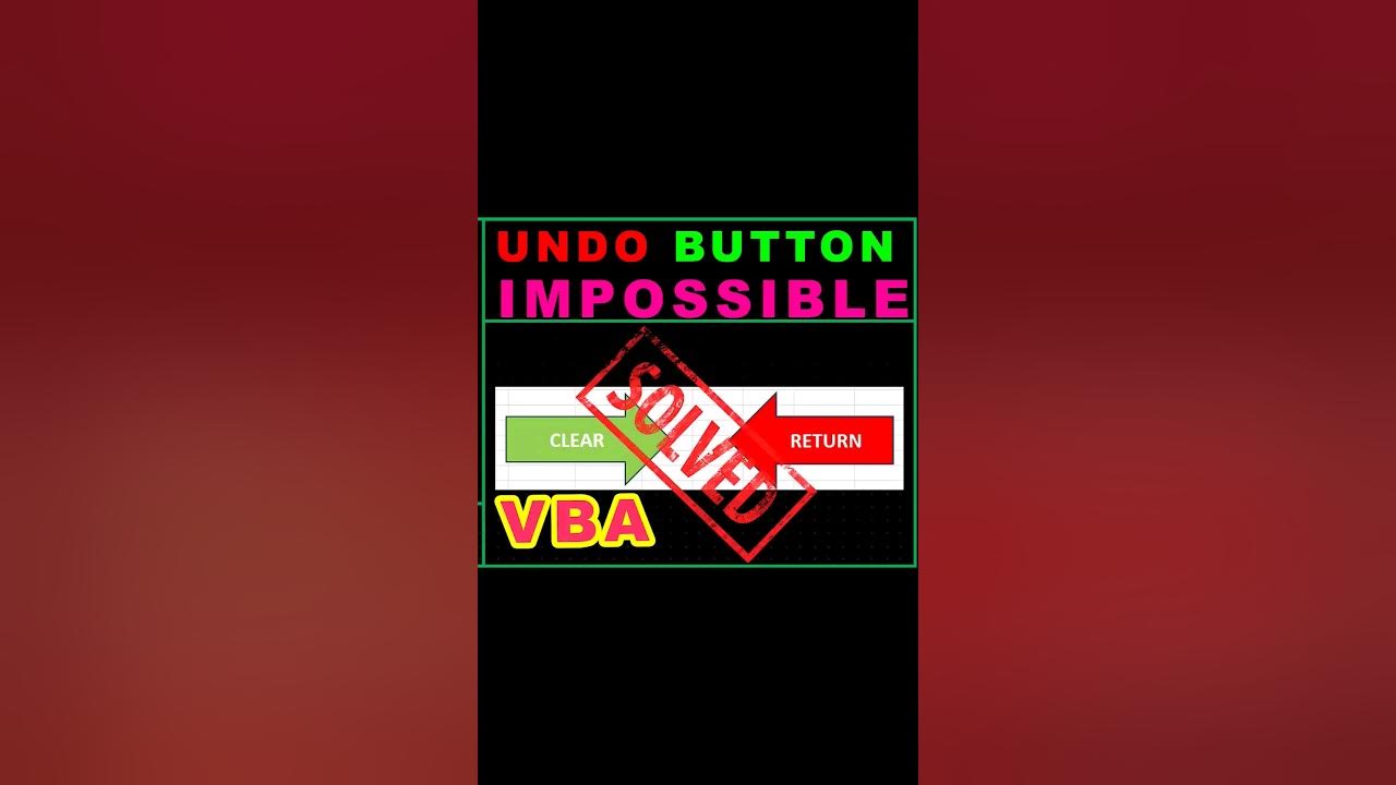 Excel VBA Restore Deleted Content | VBA Excel Tutorial - YouTube