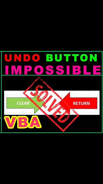 Excel VBA Restore Deleted Content | VBA Excel Tutorial - YouTube