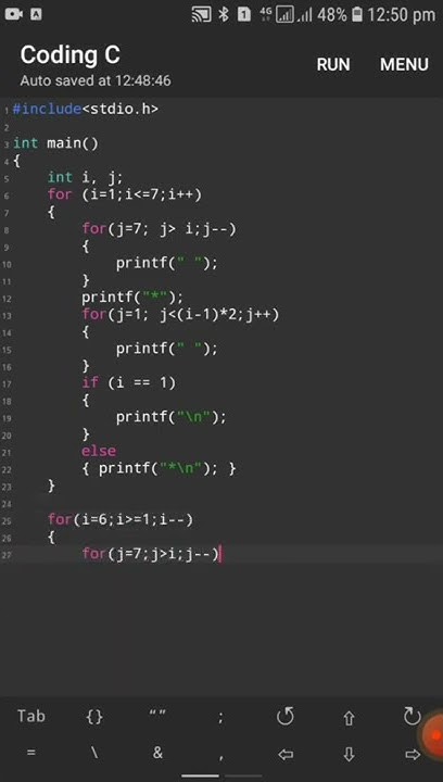 C Programming Pattern Print C Programming Language Pattern C Programming Tutorials Shorts