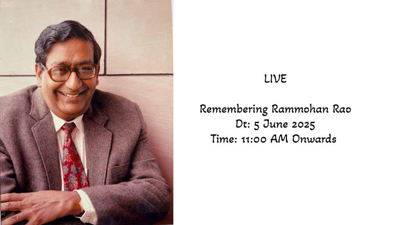 LIVE - Remembering Rammohan Rao - YouTube