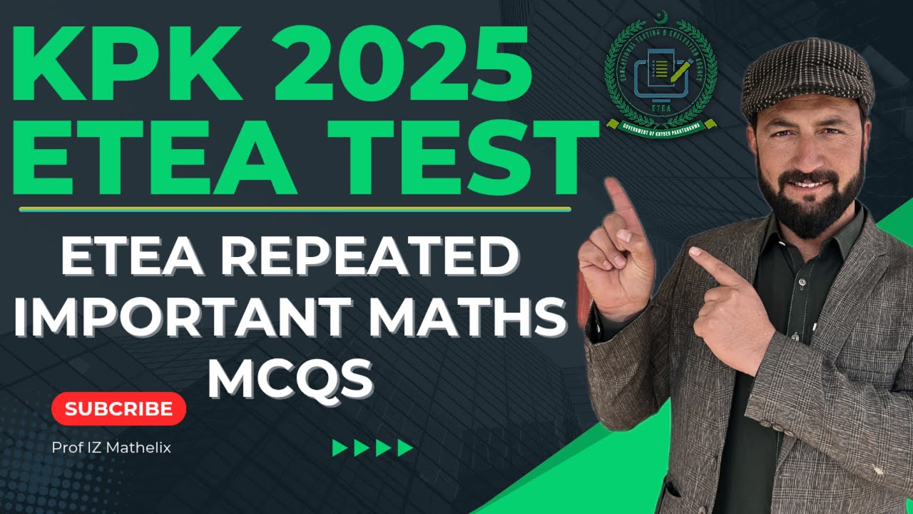 KPK 2025 ETEA Test || Etea repeated importent maths Mcqs - YouTube