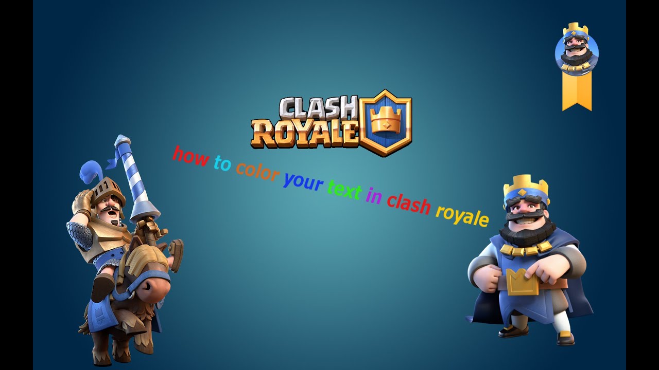 how to color your text in clash royale - YouTube