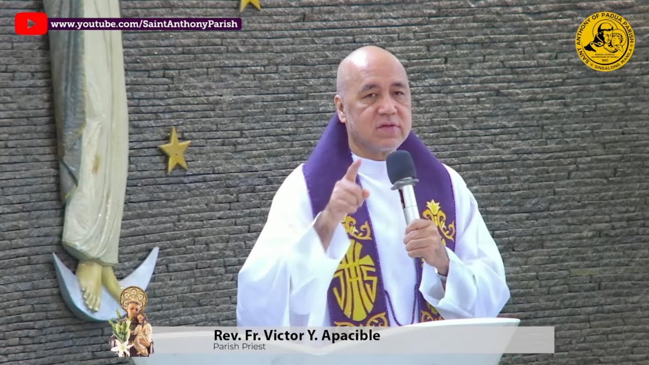 Homily of Rev. Fr. Victor Y. Apacible | Wednesday | 2nd Week of Lent ...