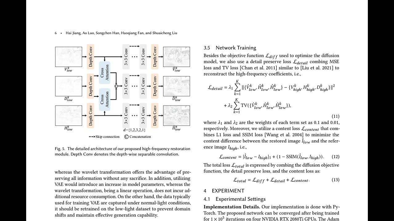 Low-Light Image Enhancement with Wavelet-based Diffusion Models - ArXiv:2306.00306 - YouTube