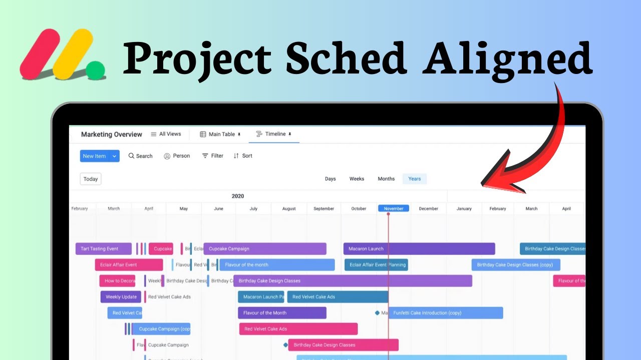 How to create a project timeline on monday.com - YouTube