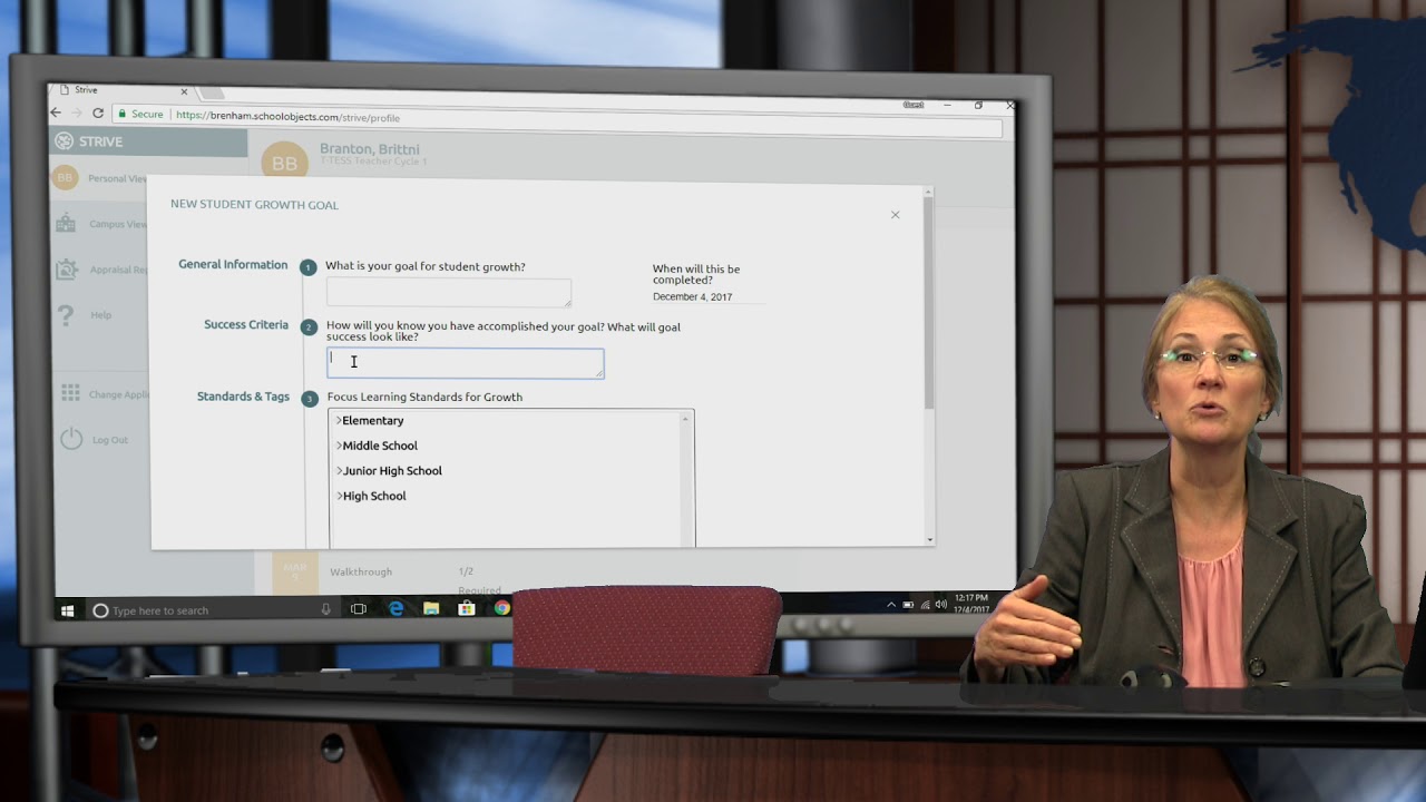 Student Growth Goal In STRIVE: Teacher Instructions: Eduphoria - YouTube