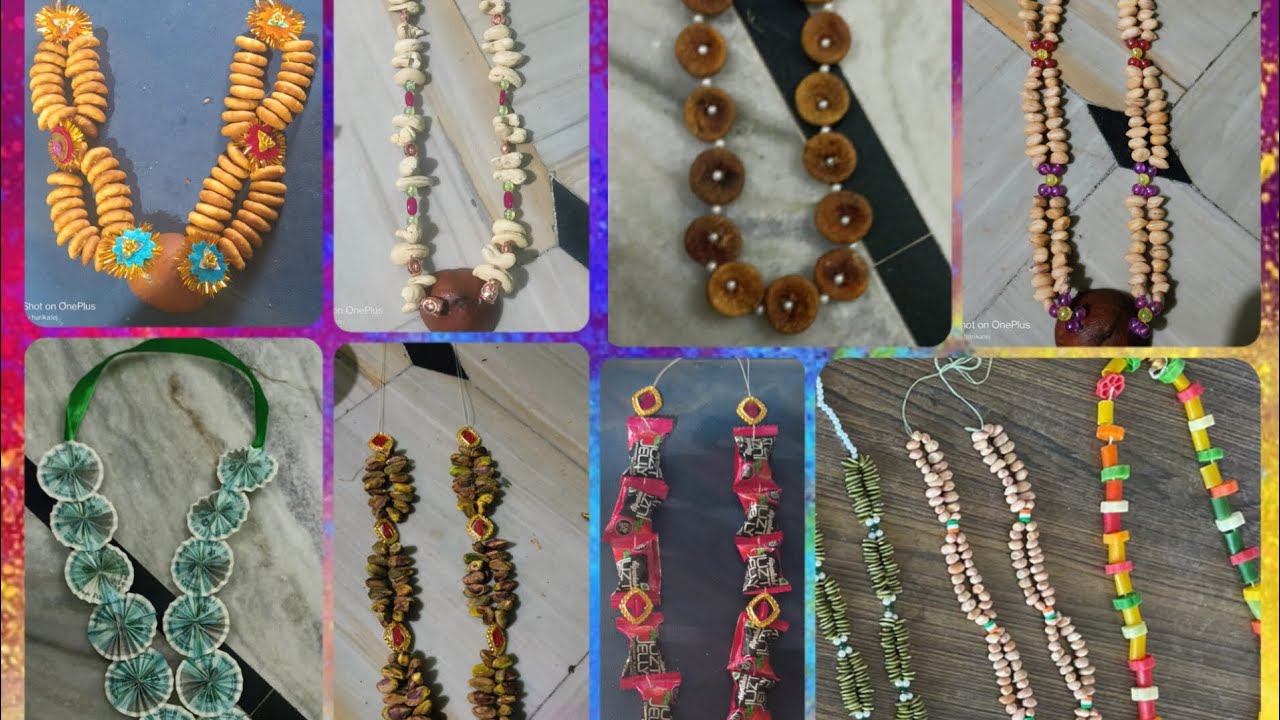 Holi Garlands/Holi Har/Dry fruits and chocolate garlands/simple and ...