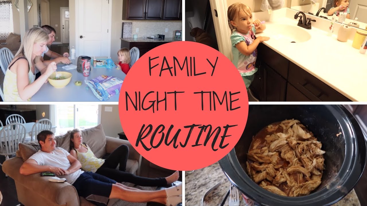 FAMILY NIGHT TIME ROUTINE | Toddler Mom - YouTube
