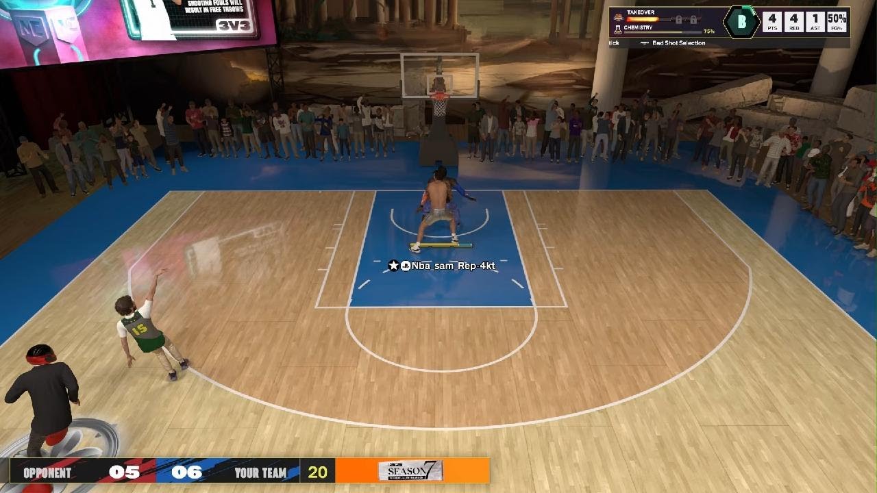 NBA 2K25 7'2 interior lockdown with 70 3pt - YouTube
