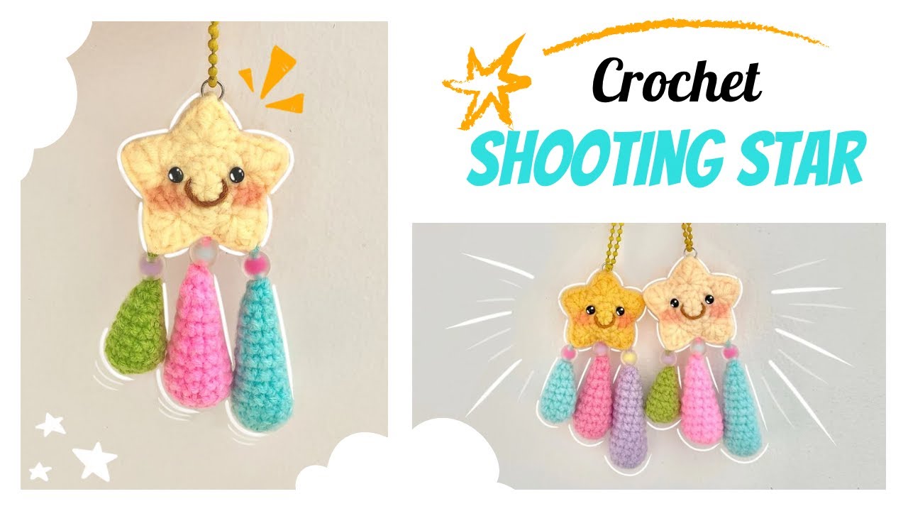 Crochet A Shooting Star Keychain 💫 | Amigurumi - Beginner friendly ...