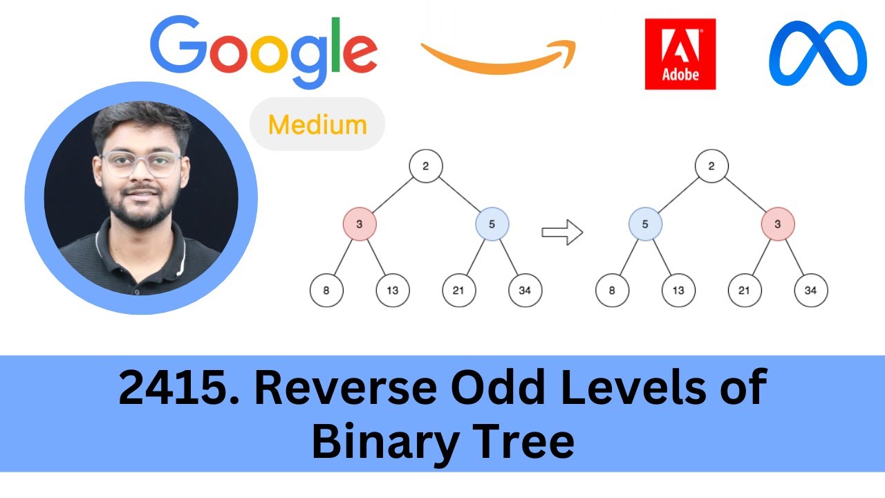 LeetCode 2415 Reverse Odd Levels of Binary Tree | Level Order | Asked ... LeetCode 2415 Reverse Odd Levels of Binary Tree | Level Order | Asked ...