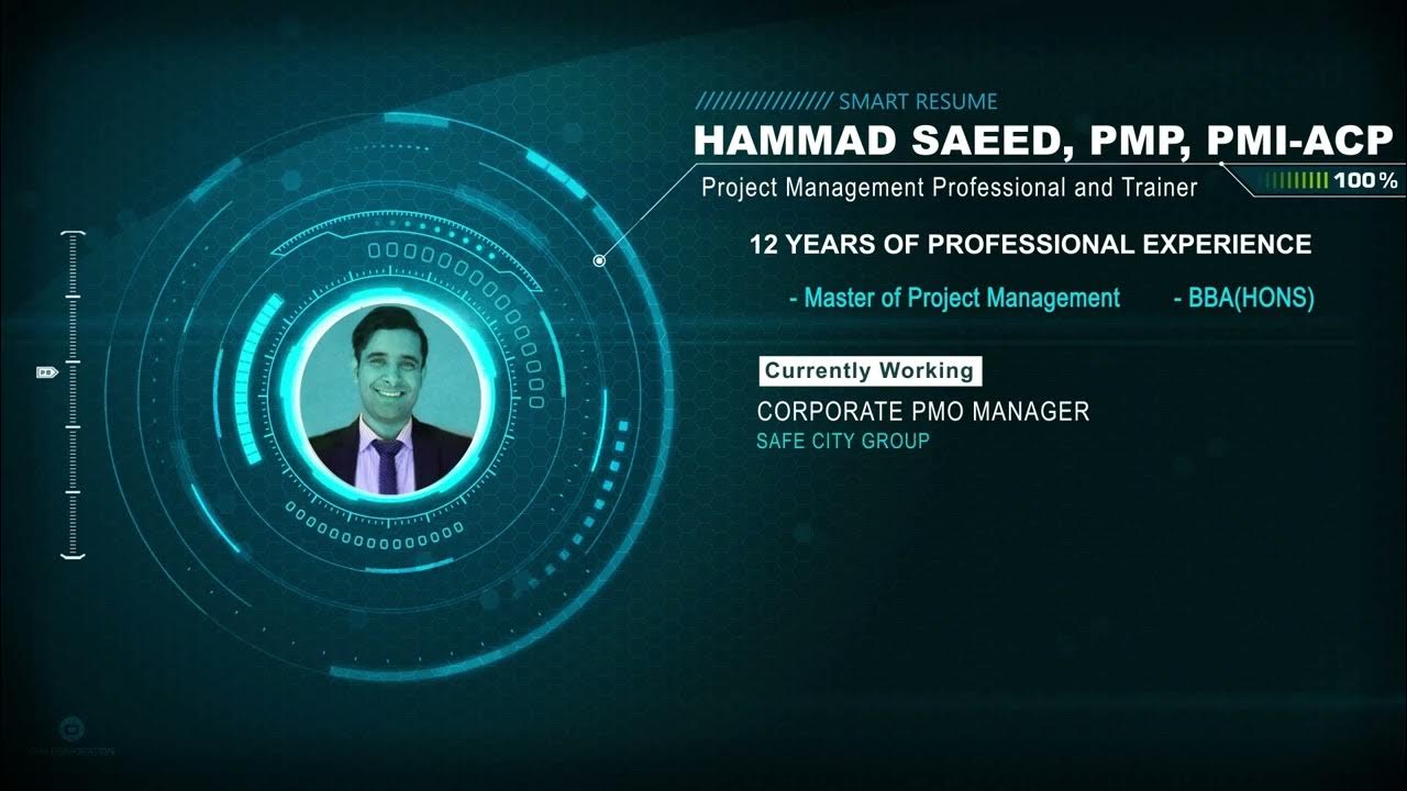 Smart Resume Hammad Saeed PMP, PMI-ACP - YouTube