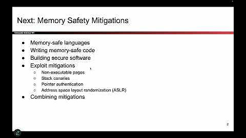 [CS161] MemSafety4: Mitigating Memory Safety Vulnerabilities - YouTube