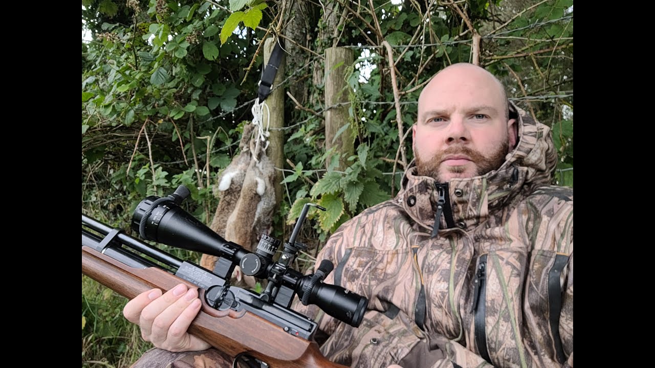 Rabbit hunt .22 air rifle /hw100 FIELDSPORTS/HUNTING - YouTube