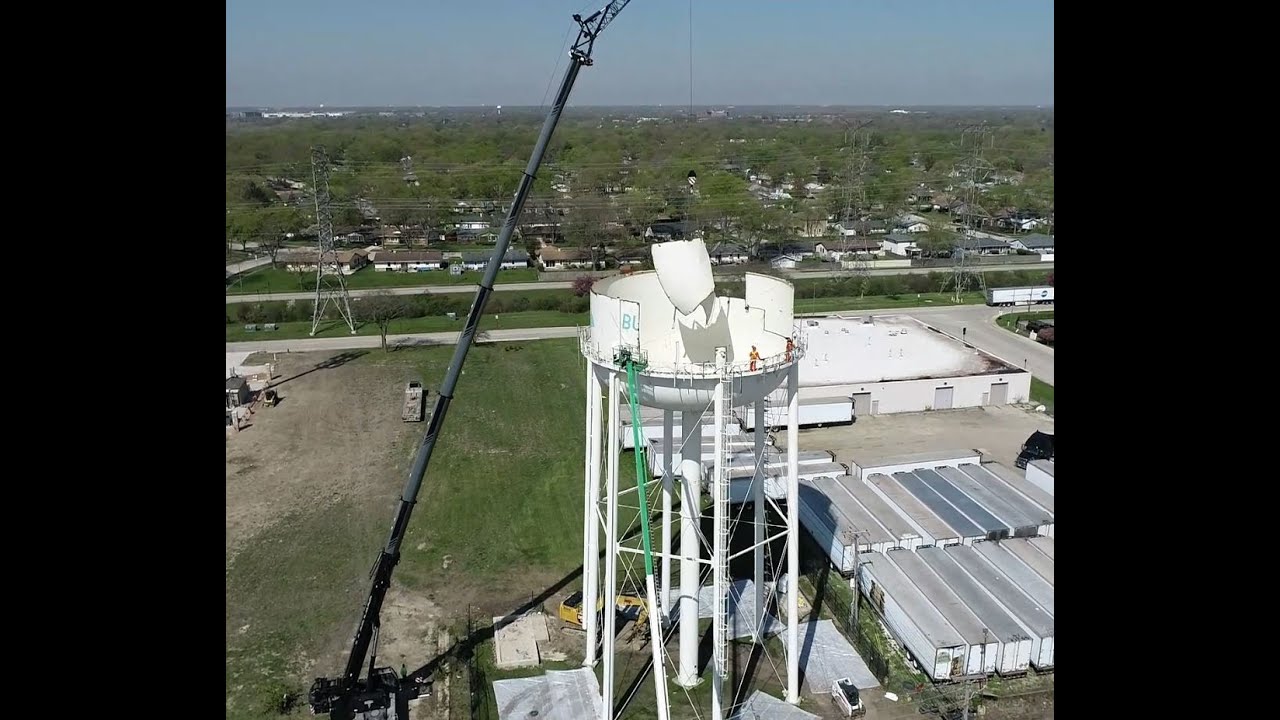 Elevated Water Storage Tank Demolition - YouTube