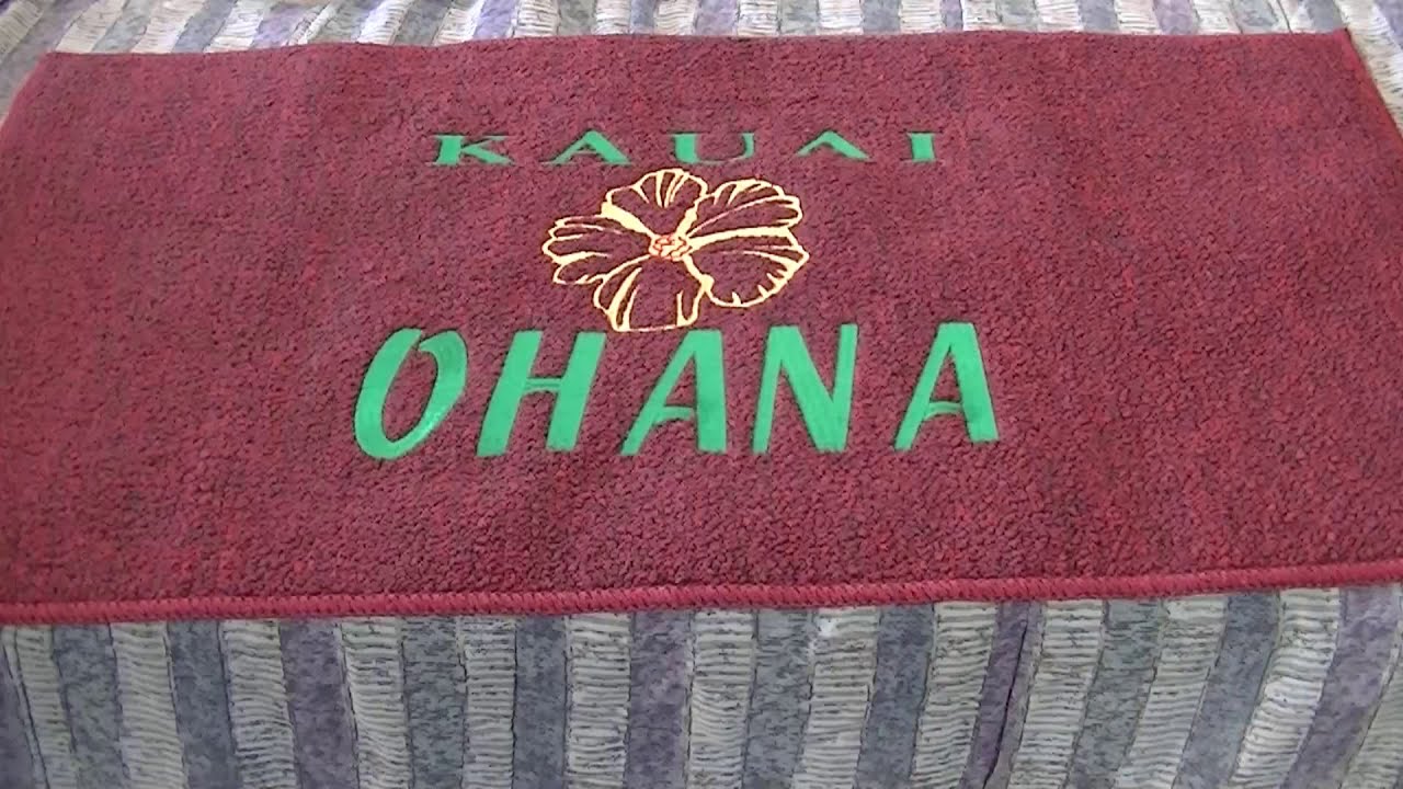 Embroidery On Door, Kitchen, or Floor Mat - YouTube
